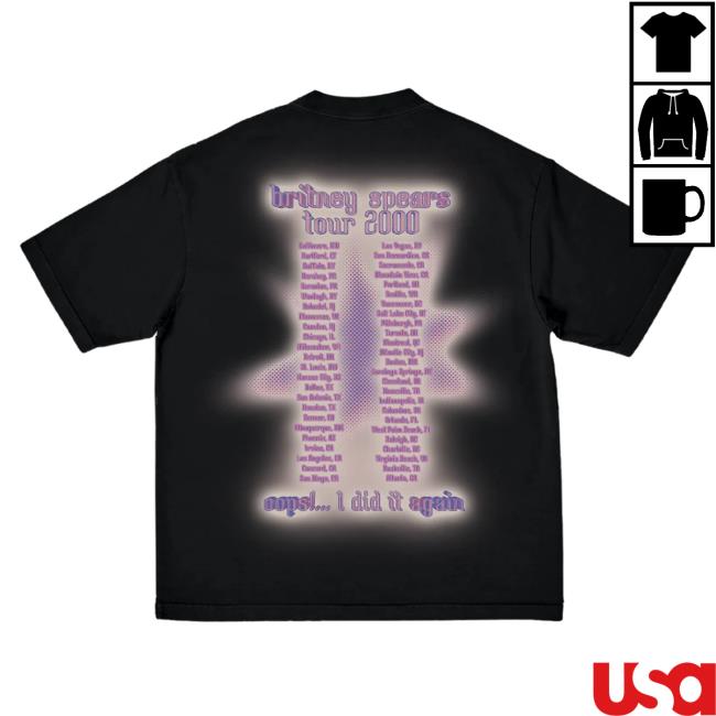 Britney Spears Store Merch Oops...! Tour Anniversary T-Shirt - Newest Fashion Trends