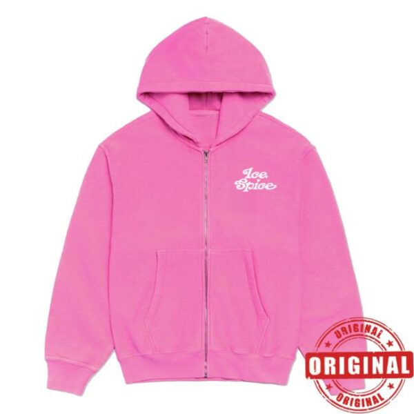 Ice Spice Merch Store Verdy X Ice Spice Big Guy Zip Hoodie Pink ...