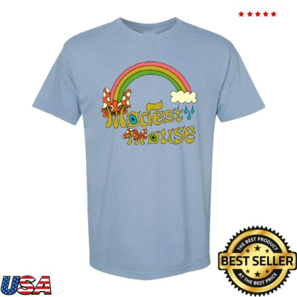 Modest Mouse Store Merch Rainbow Mushroom Tee - Newest Fashion Trends
