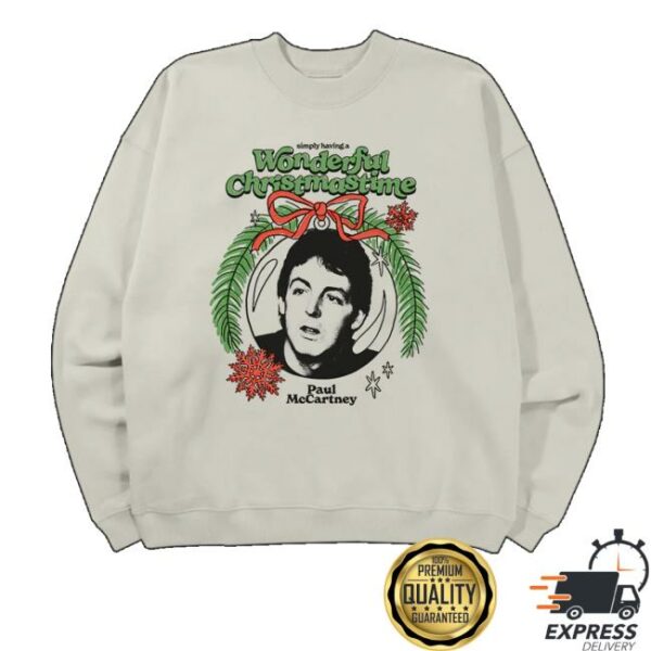 Paul Mccartney Merch Store Wonderful Christmas Crewneck - Newest ...