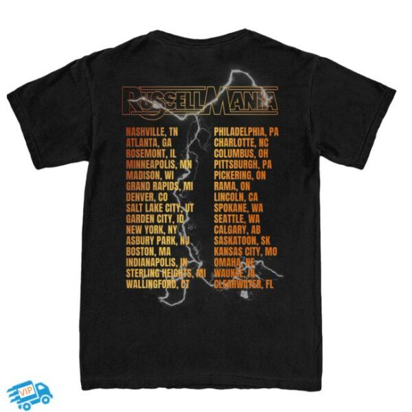 Russell Dickerson Merch Store Russellmania Tour Tee - Newest Fashion Trends