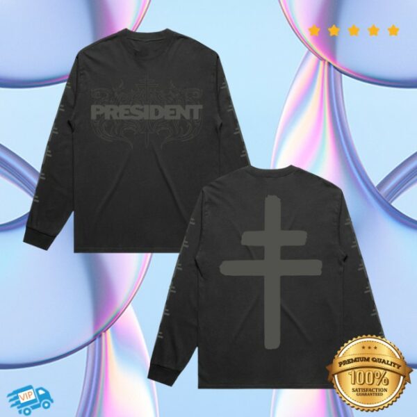 President Band Store Merch Logo Longsleeve Black - Newest Fashion Trends