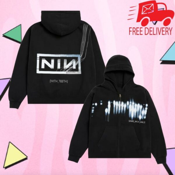 Nine Inch Nails Store Merch With Teeth 20 Washed Zip Up - Newest ...