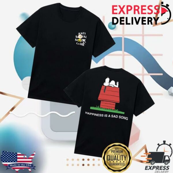 Antisocialsocialclub Merch Store Shop Assc X Peanuts Happiness Is A Sad ...