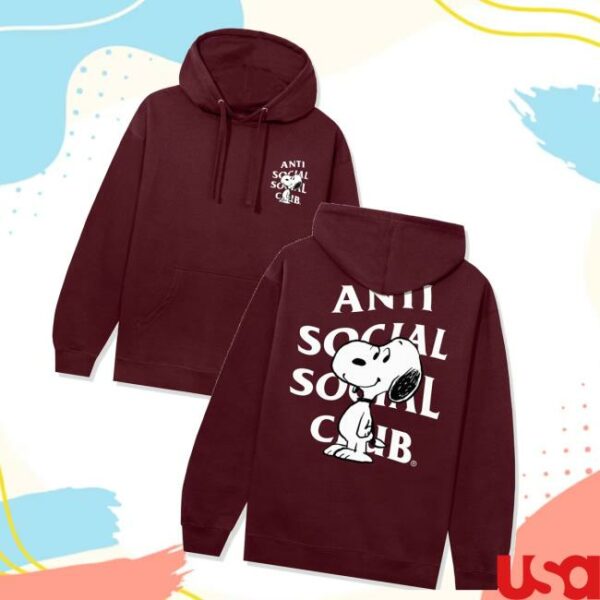 Antisocialsocialclub Merch Store Shop Assc X Peanuts Snoopy Logo Hoodie ...