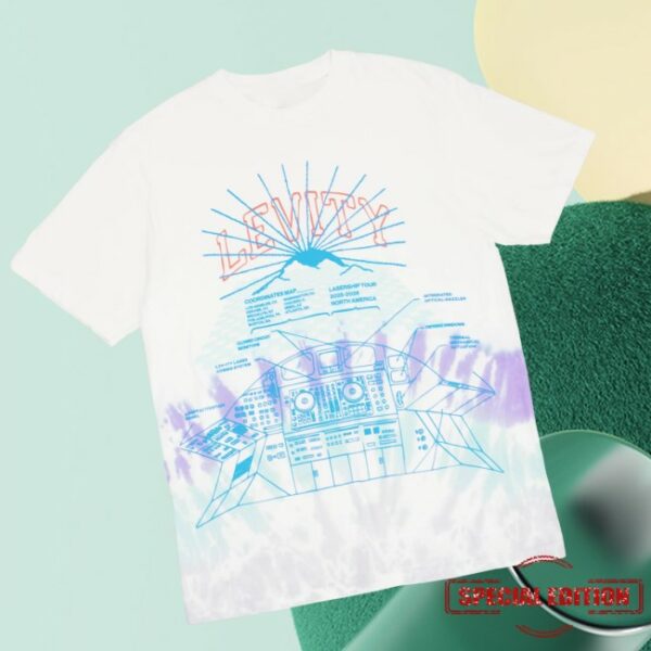 Levity Store Merch Lasership Tour Control Panel Tee In Flood Tie Dye ...