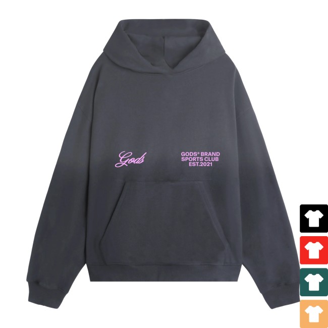 Gods Brand Store Merch Gods® Brand Sports Club Hoodie Grey - Newest ...