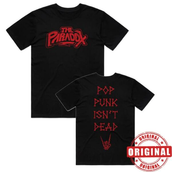 The Paradox Shop Store Merch Black Pop Punk Isn't Dead Tee - Newest ...