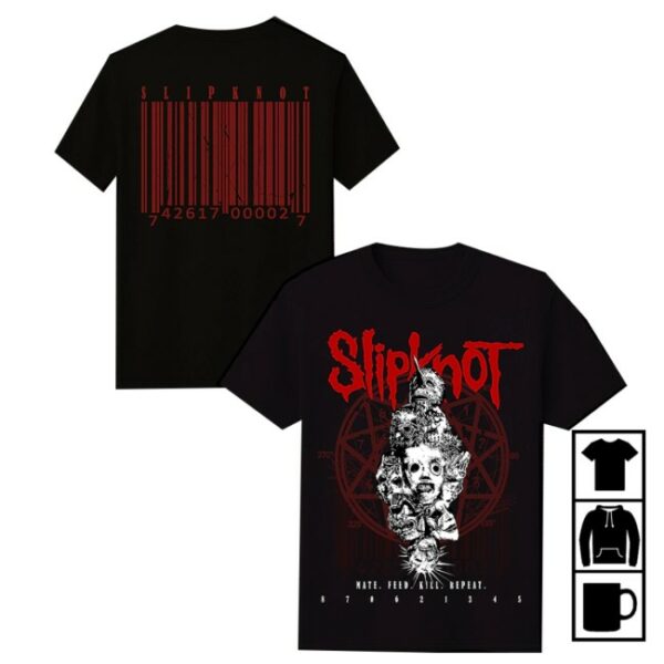 Ad Nauseam Clothes Store Merch Remera Slipknot Mate. Feed. Kill. Repeat ...