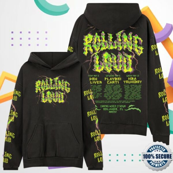 Rolling Loud Merch Store Rl 2026 Exclusive Line Up Hoodie - Newest ...