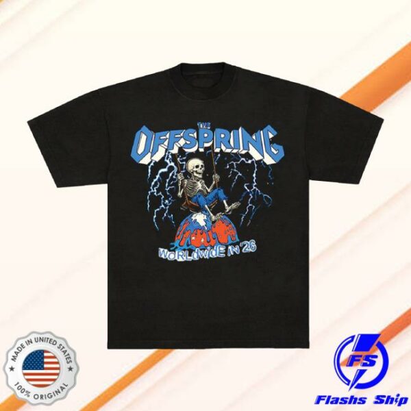 Offspring Store Merch Swinging Skeleton 2026 Tour Tee - Newest Fashion ...