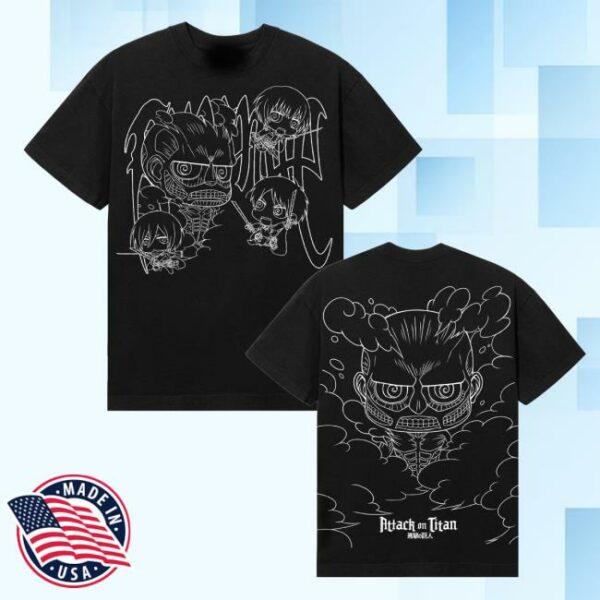 Revenge Merch Store Titan Arch Logo Tee Black White - Newest Fashion Trends
